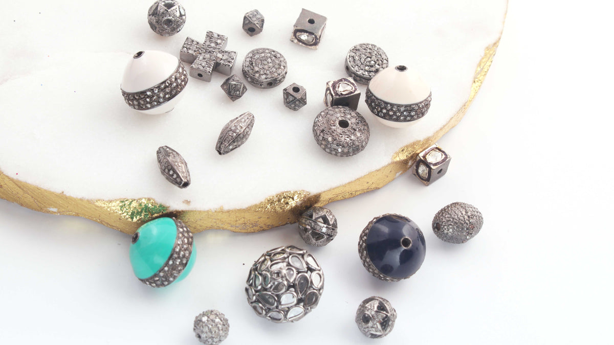 Pave Diamond Beads | Tucson Beads