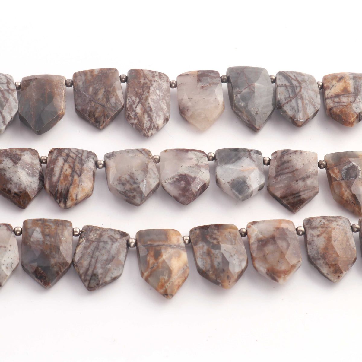 1 Strand Astrophyllite Faceted Briolettes - Pentagon Shape Briolettes ...