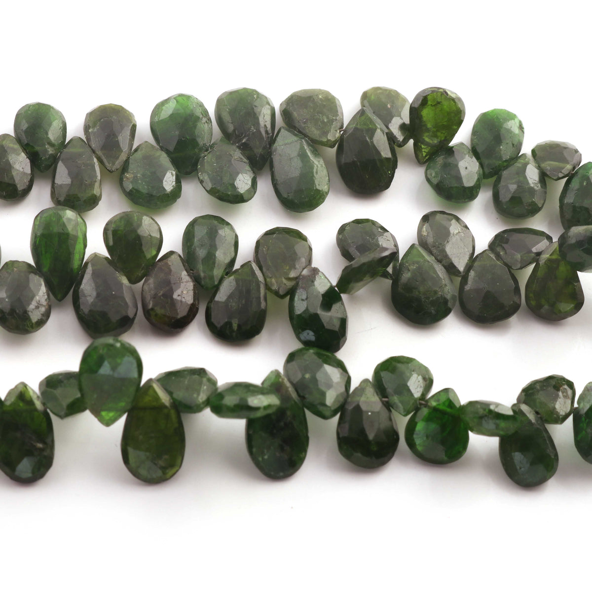 1 Strand Vessonite Faceted Briolettes - Pear Shape Briolettes -7mmx5mm ...