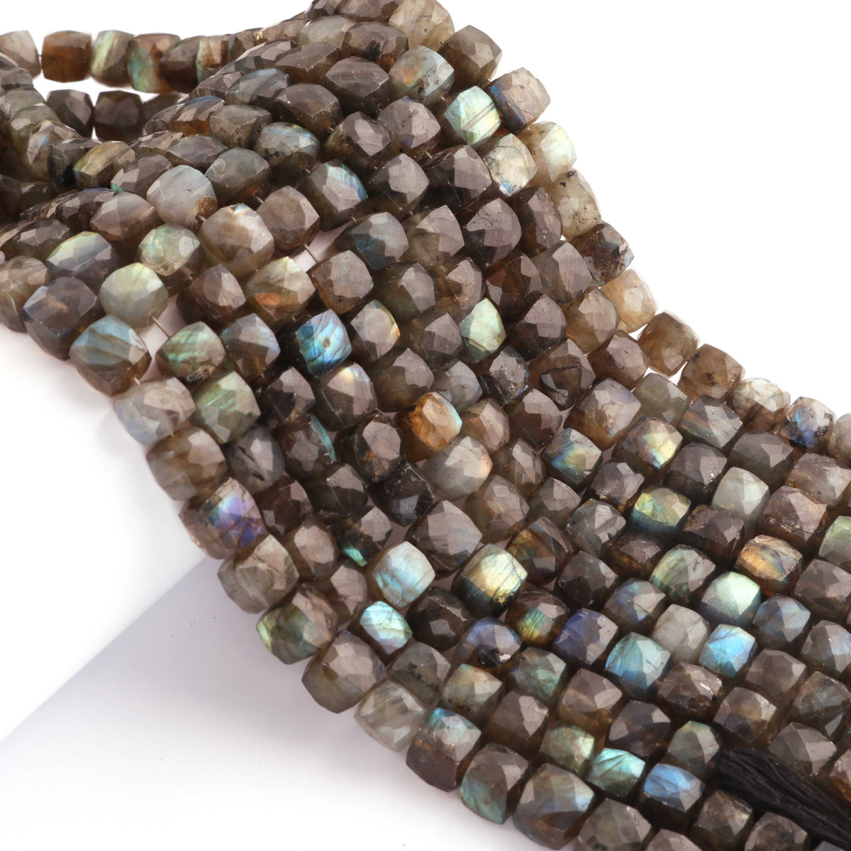 1 Strand Labradorite Faceted Cube Shape Briolettes -Semi Precious ...