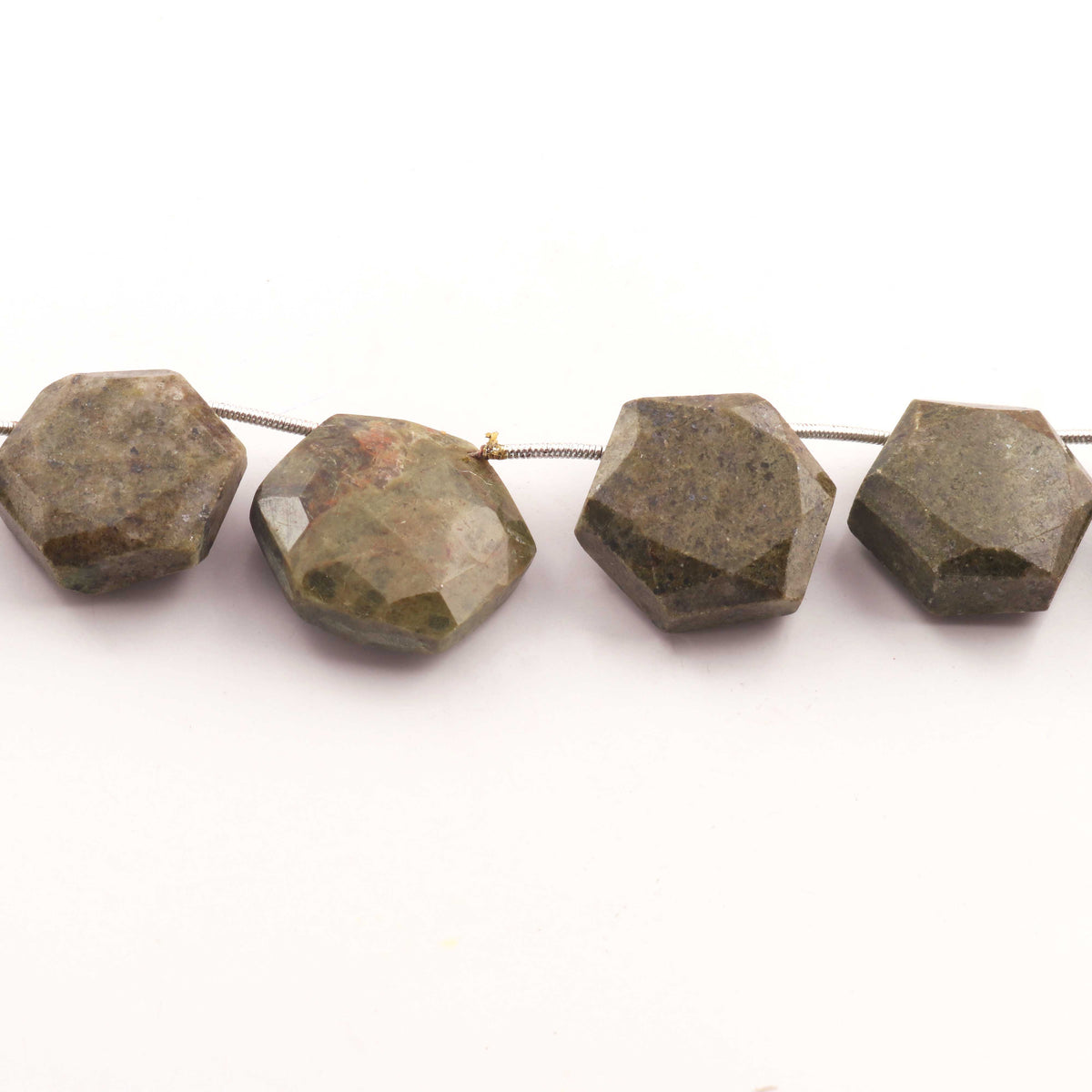 1 Strand Vessonite Faceted Briolettes - Hexagon Shape Briolettes ...