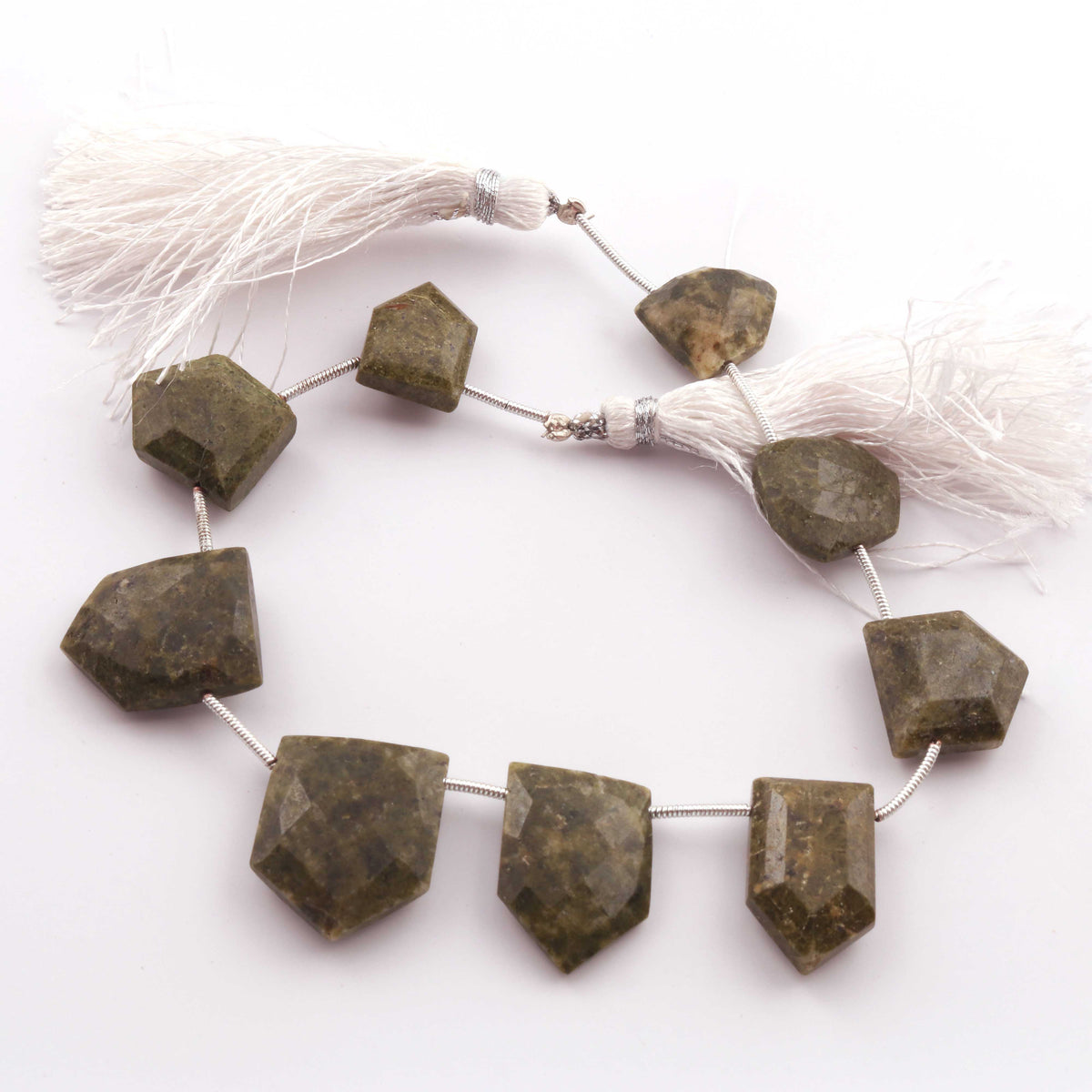 1 Strand Vessonite Faceted Briolettes - Pentagon Shape Briolettes ...
